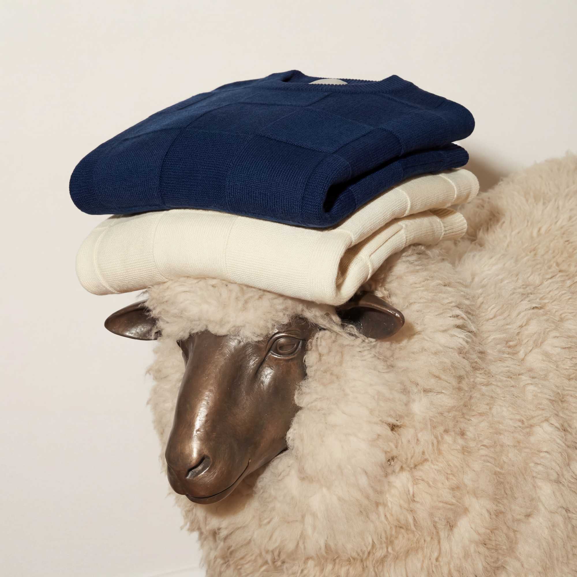 Raw White Textured Crewneck - Men's/Women's - Sheep Inc